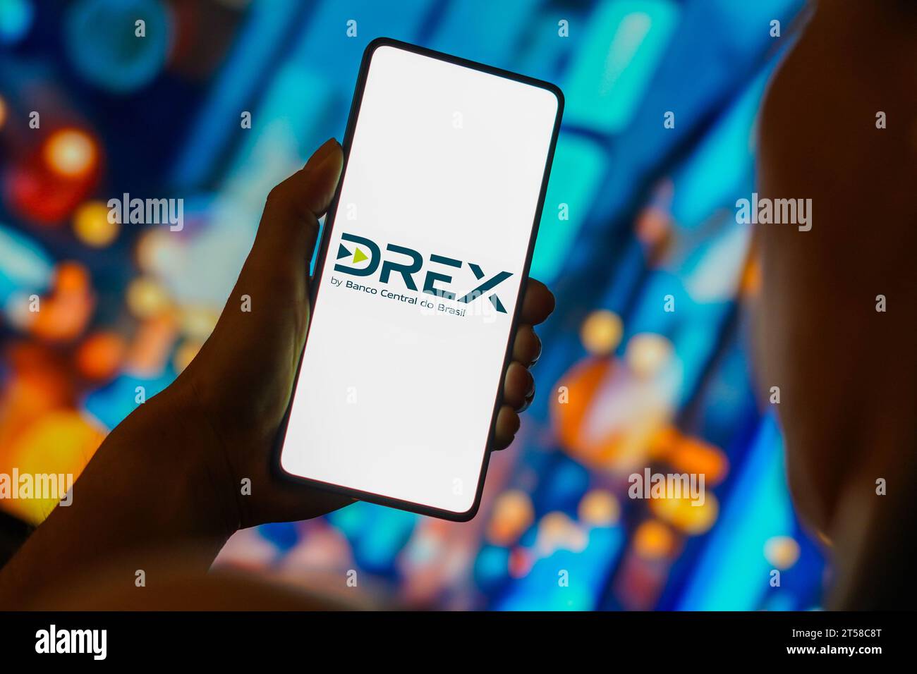 In this photo illustration, the Drex (Digital Real X) logo is displayed ...