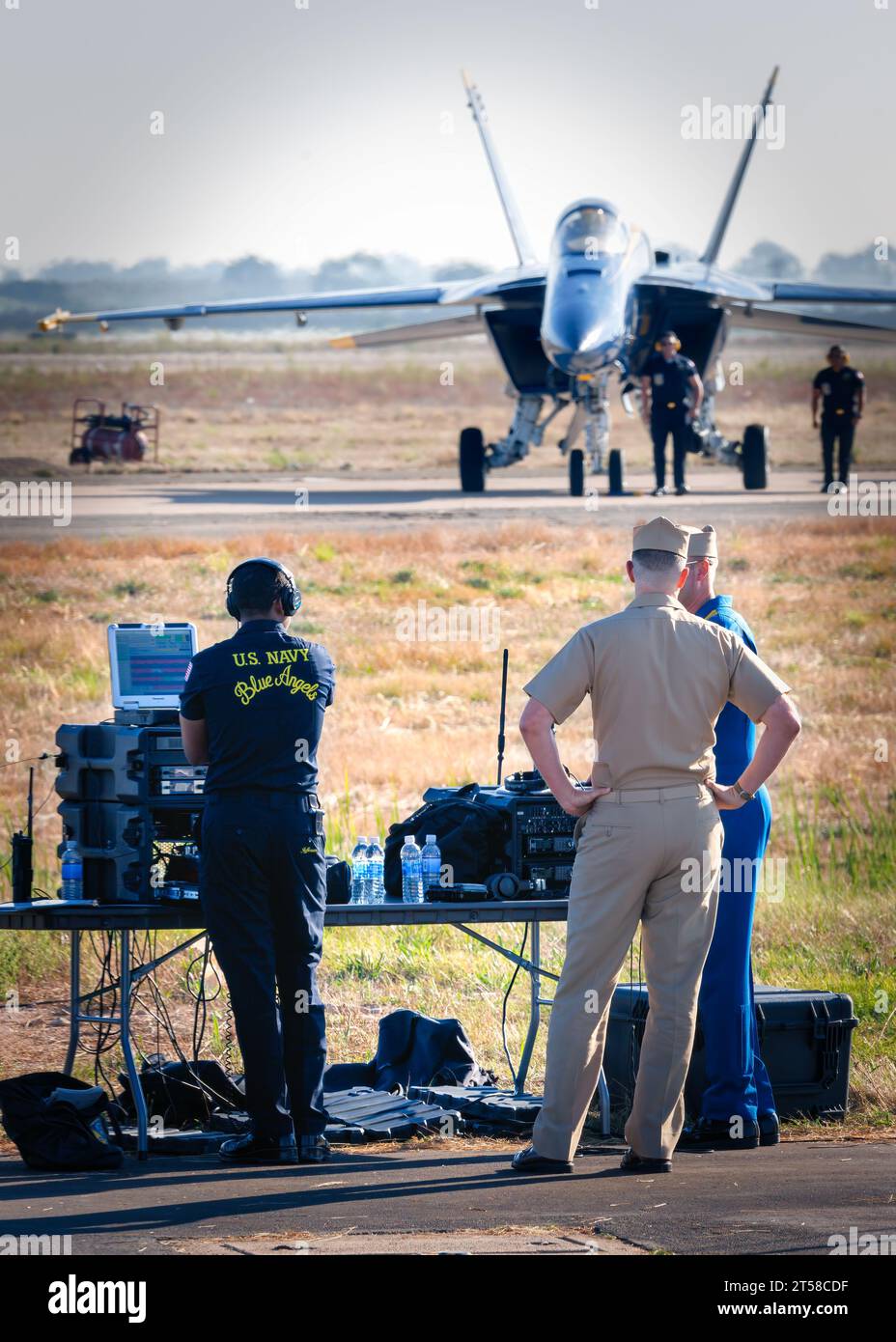Part of the Blue Angels support crew on the flighline during America's ...