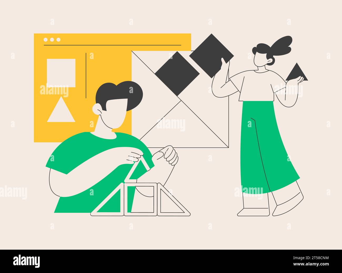 Educational game abstract concept vector illustration Stock Vector ...