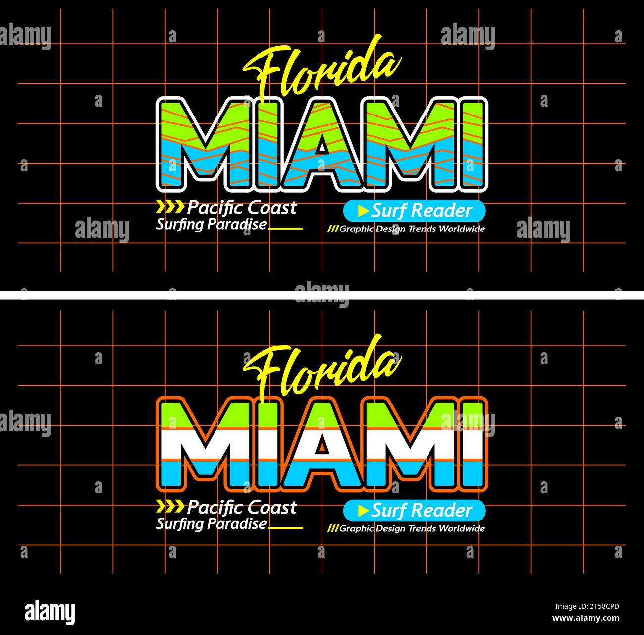 Miami urban line lettering sports style vintage college, typography ...