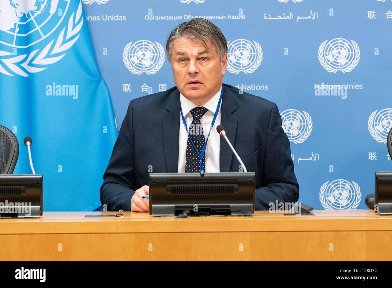 New York, USA. 03rd Nov, 2023. Vaclav Balek, President of United ...