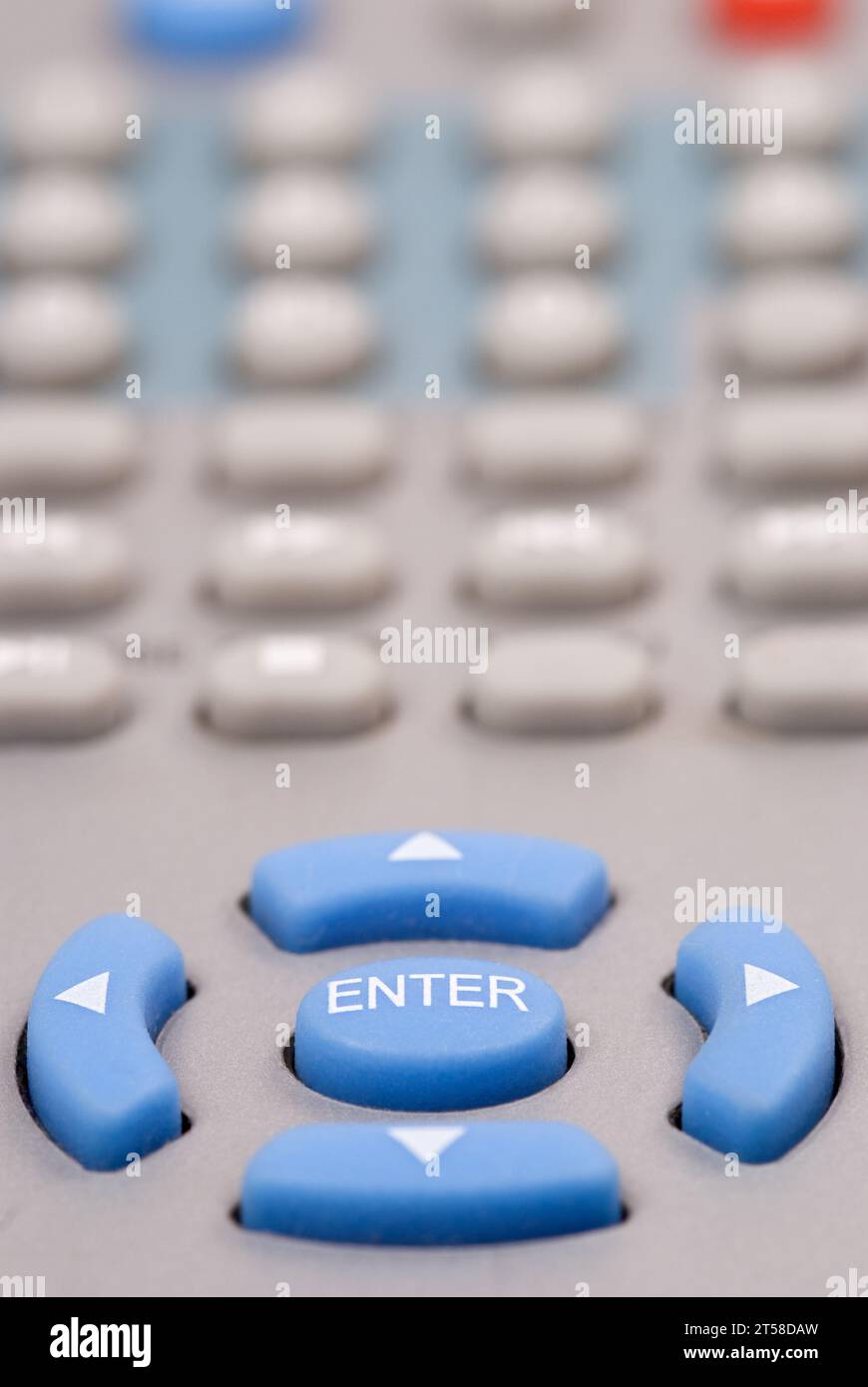 Enter and arrow buttons on a control panel Stock Photo - Alamy