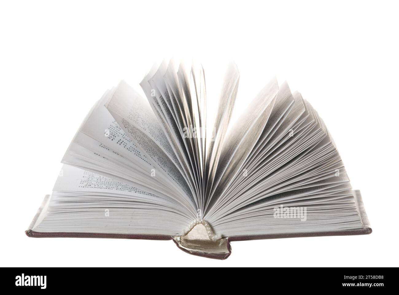 An open book on white Stock Photo - Alamy