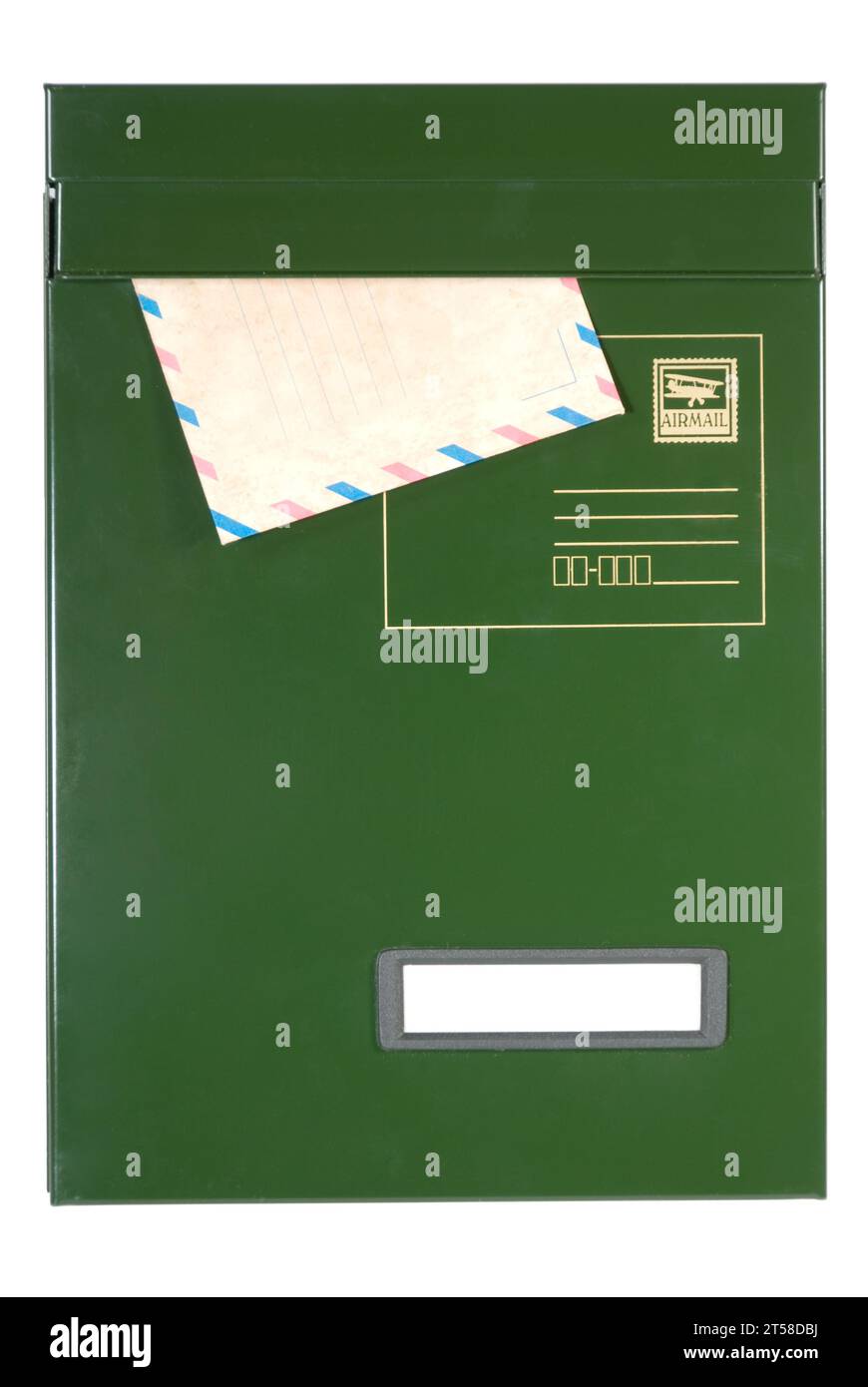 Mailbox with an envelope, on white Stock Photo - Alamy