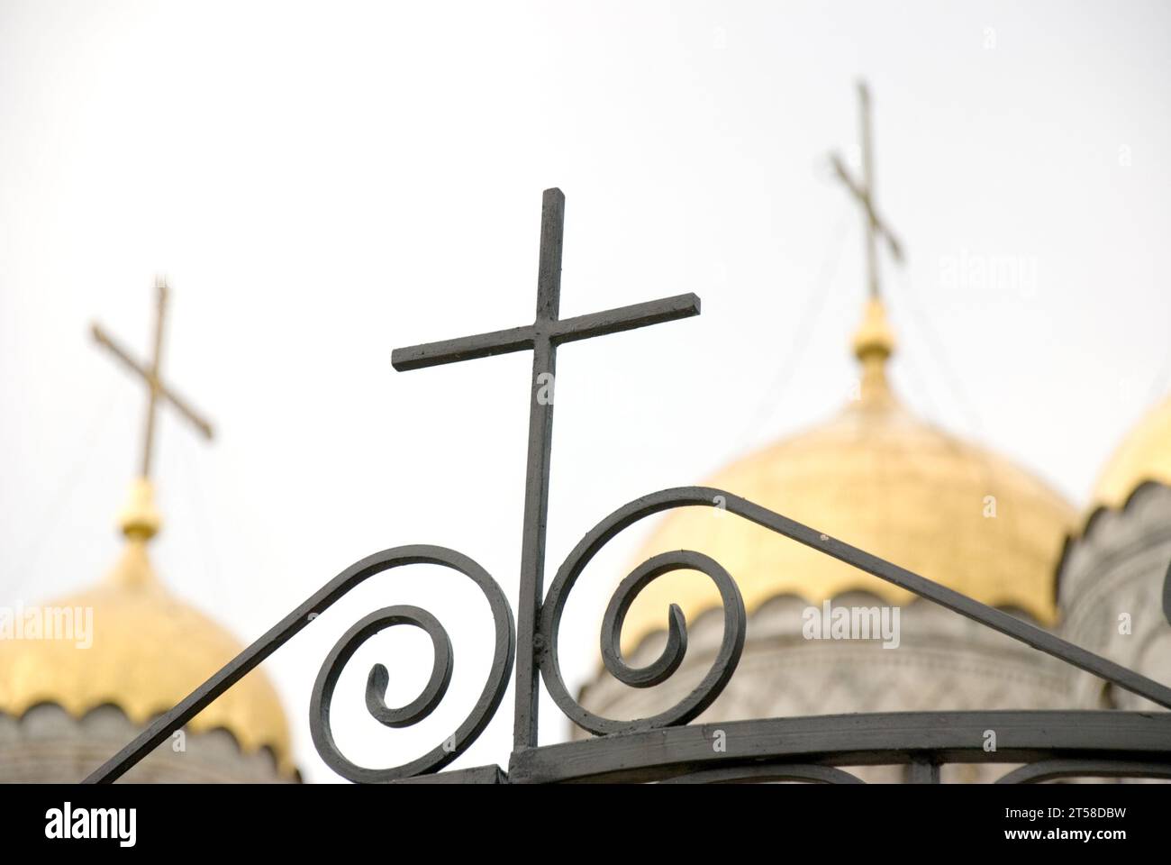 Church two domes crosses hi-res stock photography and images - Alamy