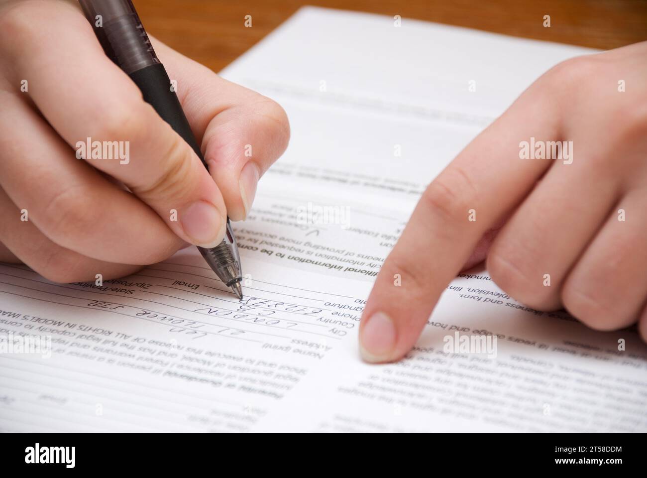 Hand writing by a ballpoint pen Stock Photo - Alamy