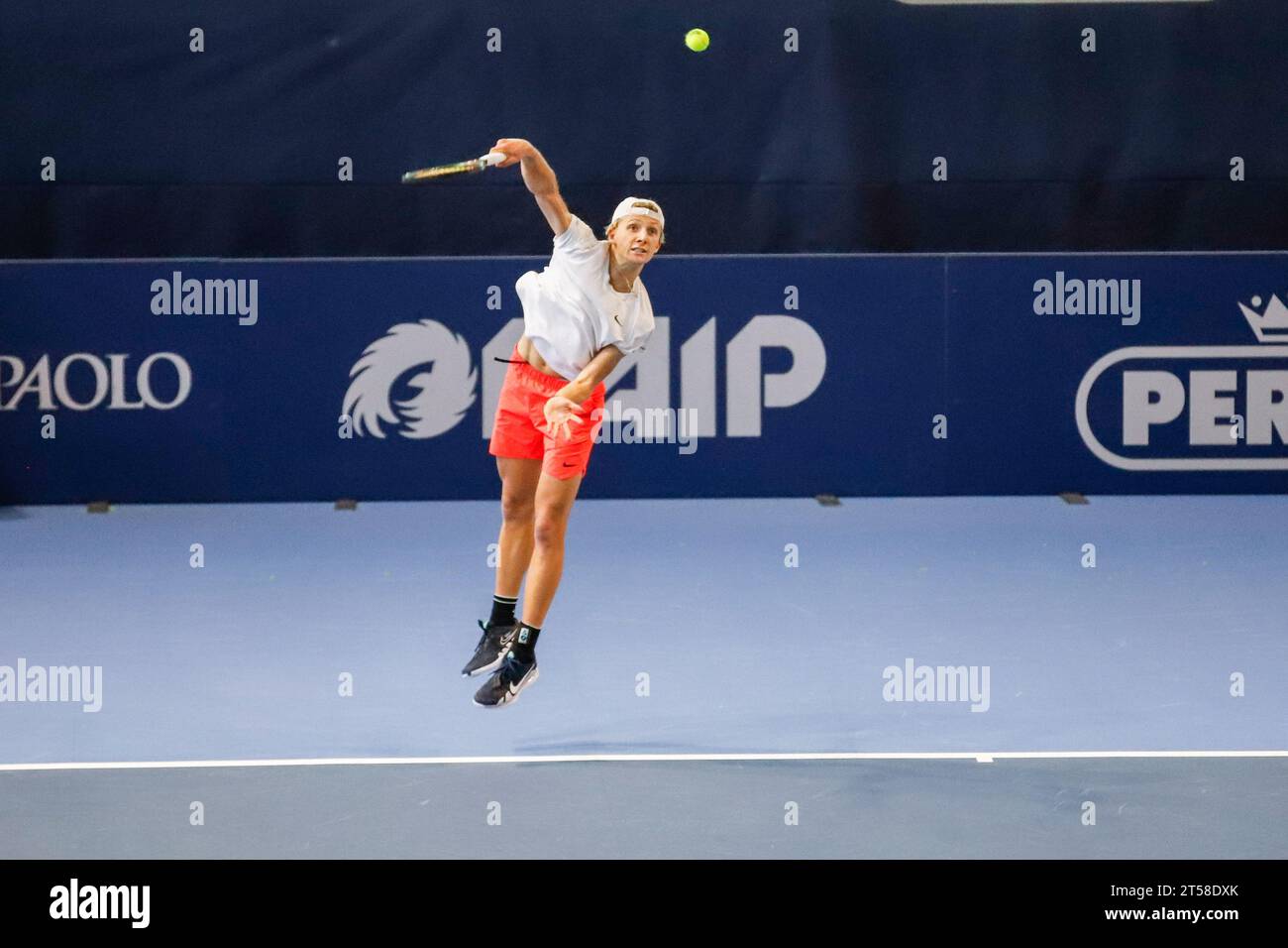 Bergamo, Italy. 03rd Nov, 2023. Mark Lajal (EST) during ATP Challenger ...