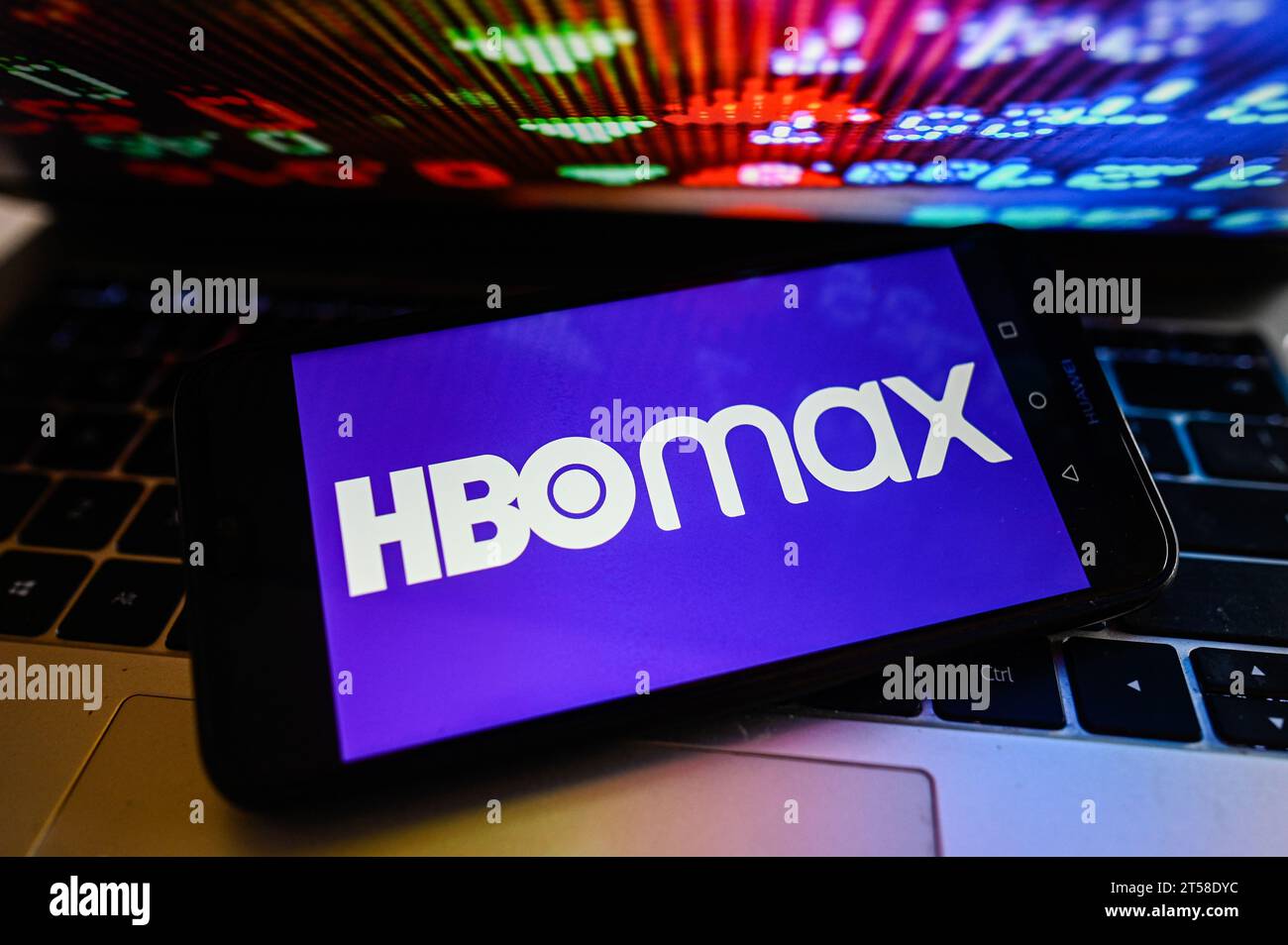 In this photo illustration, a HBOmax logo is displayed on a smartphone ...