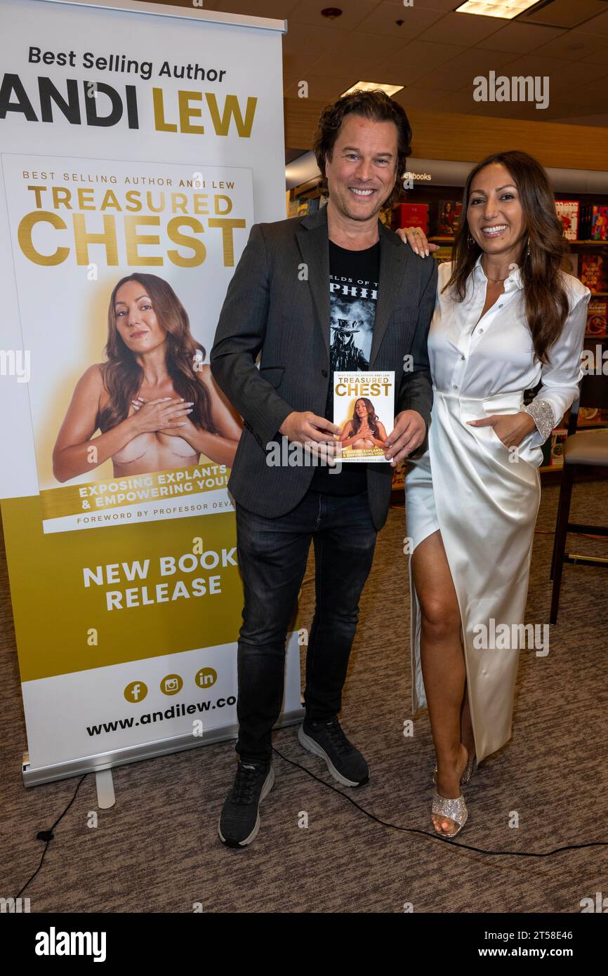 Los Angeles, USA. 02nd Nov, 2023. Producer Alex Dundas, Author Andi Lew ...