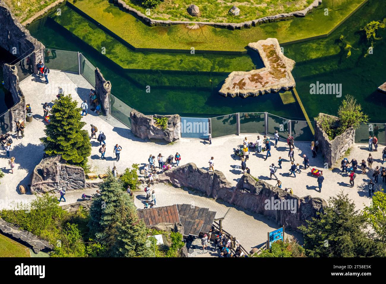 Aerial view, ZOOM Adventure World Zoo, Bismarck, Gelsenkirchen, Ruhr ...