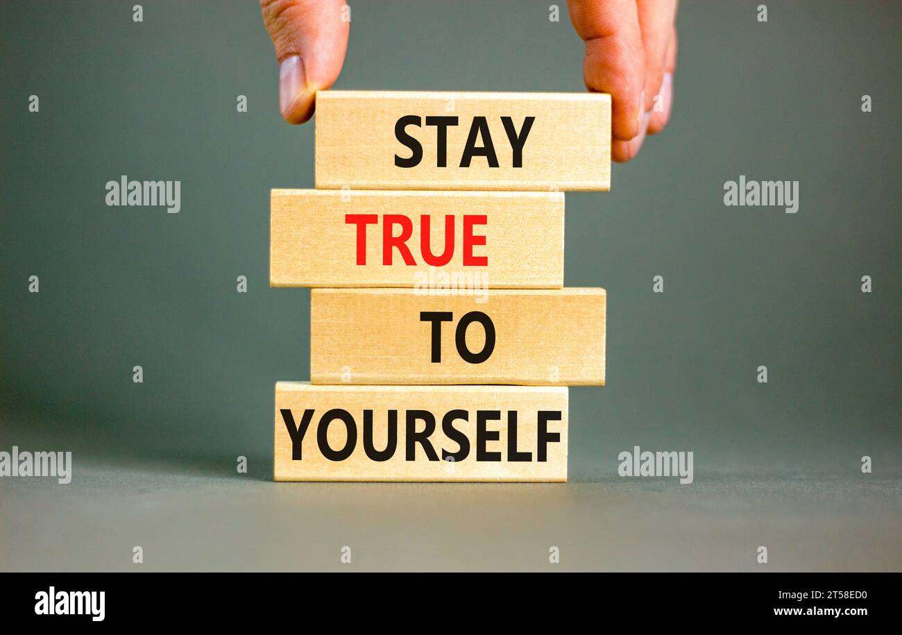 Stay true to yourself symbol. Concept word Stay true to yourself on ...