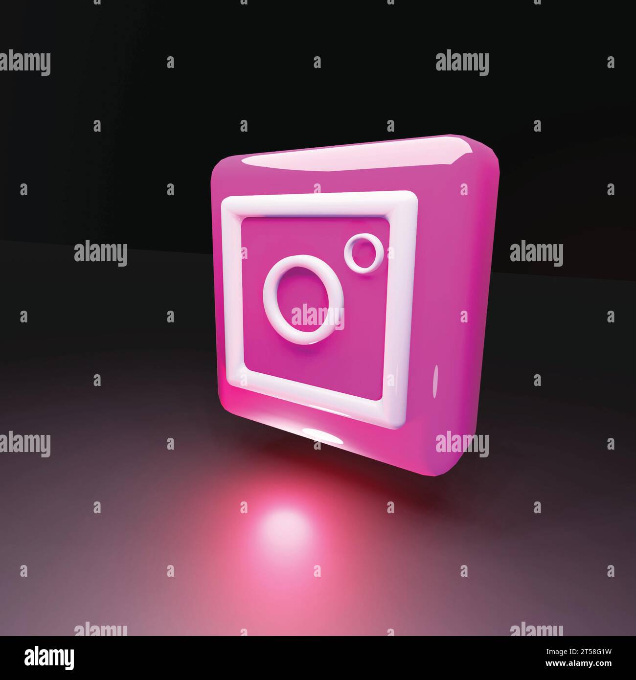Instagram logo 3d Stock Vector Images - Alamy