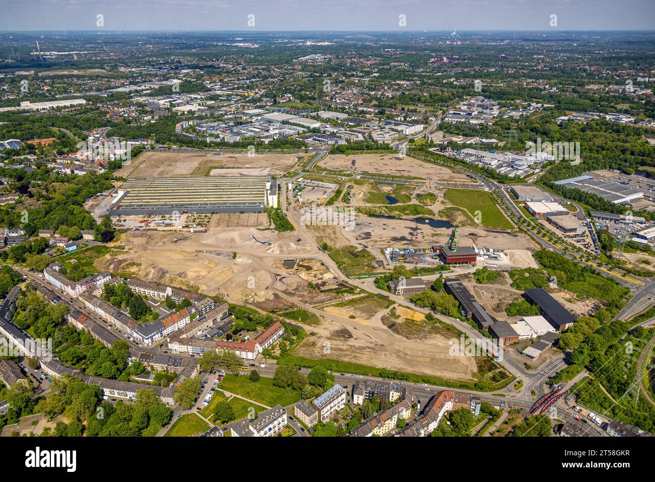 Aerial view, new construction area Stadtquartier Essen 51, former ...
