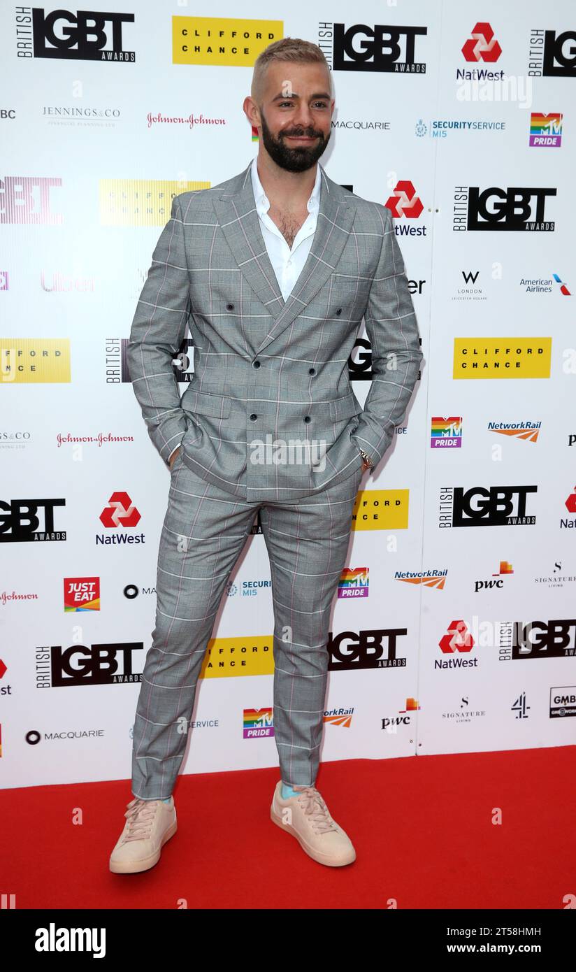 Charlie King attends British LGBT Awards 2019 at Marriott Hotel ...