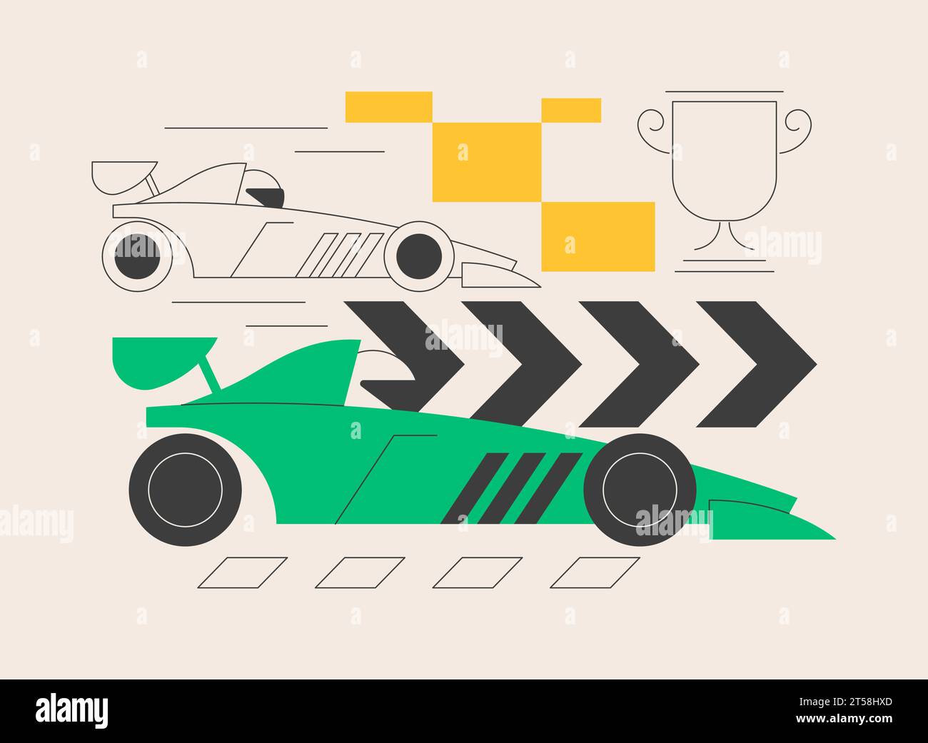 Car race abstract concept vector illustration Stock Vector Image & Art ...