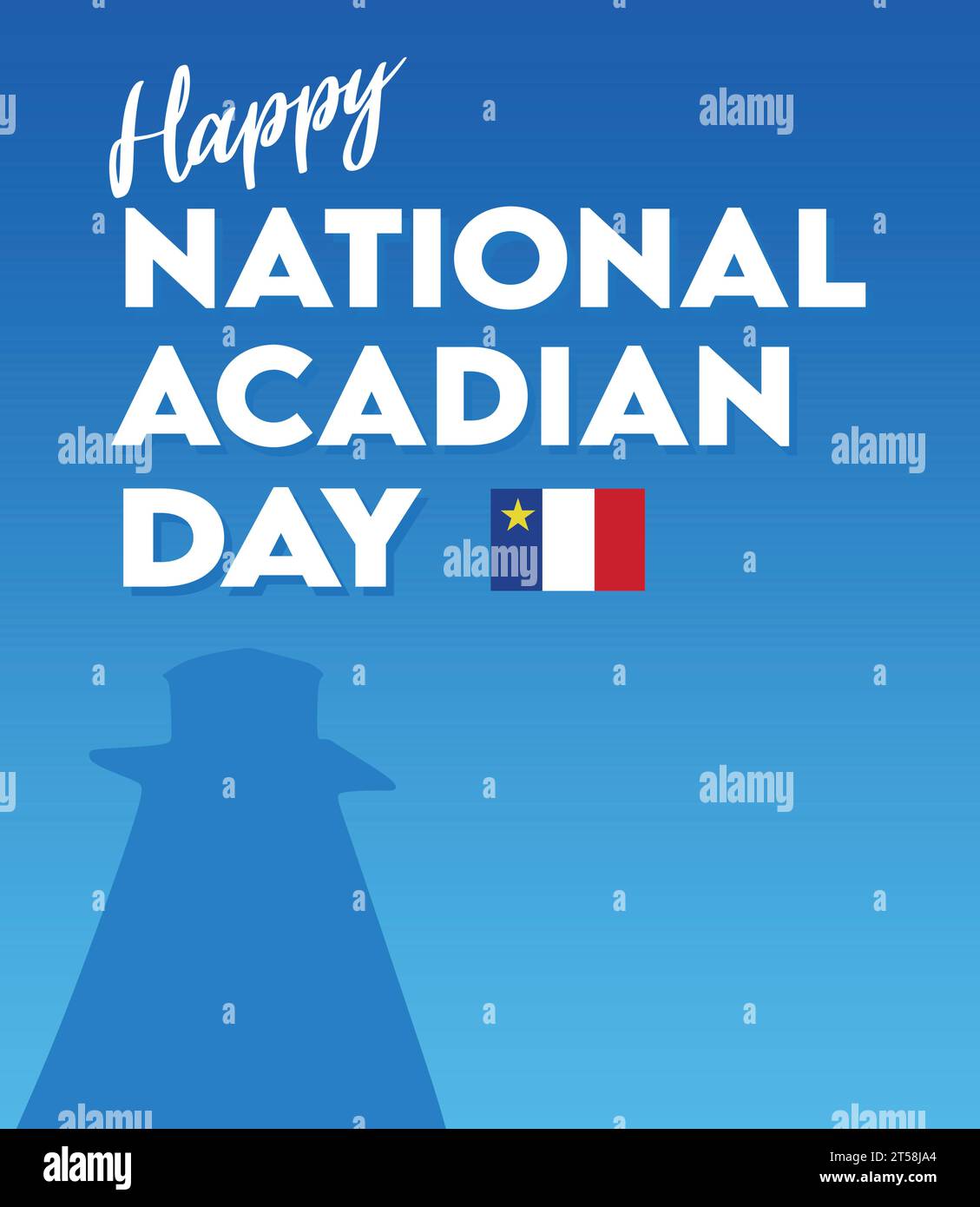 National acadian day with white background Vector Image Stock Vector ...