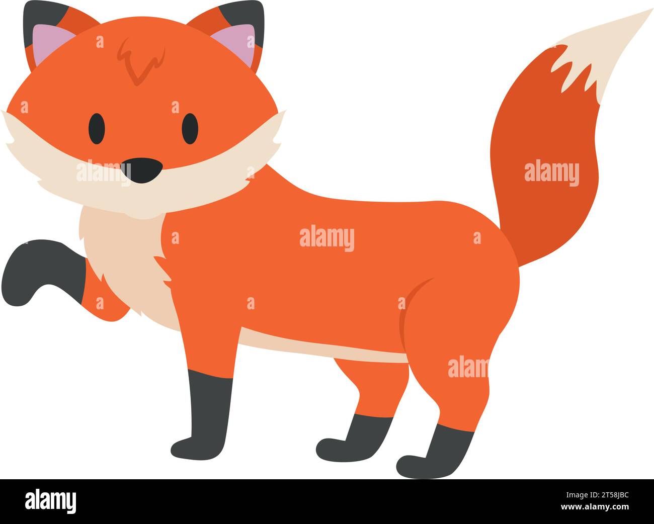 Red fox with cub Stock Vector Images - Alamy