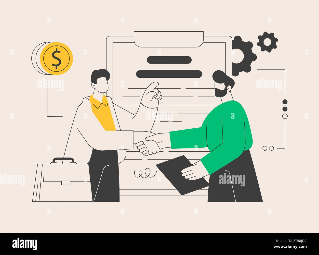 Employment agreement abstract concept vector illustration Stock Vector ...