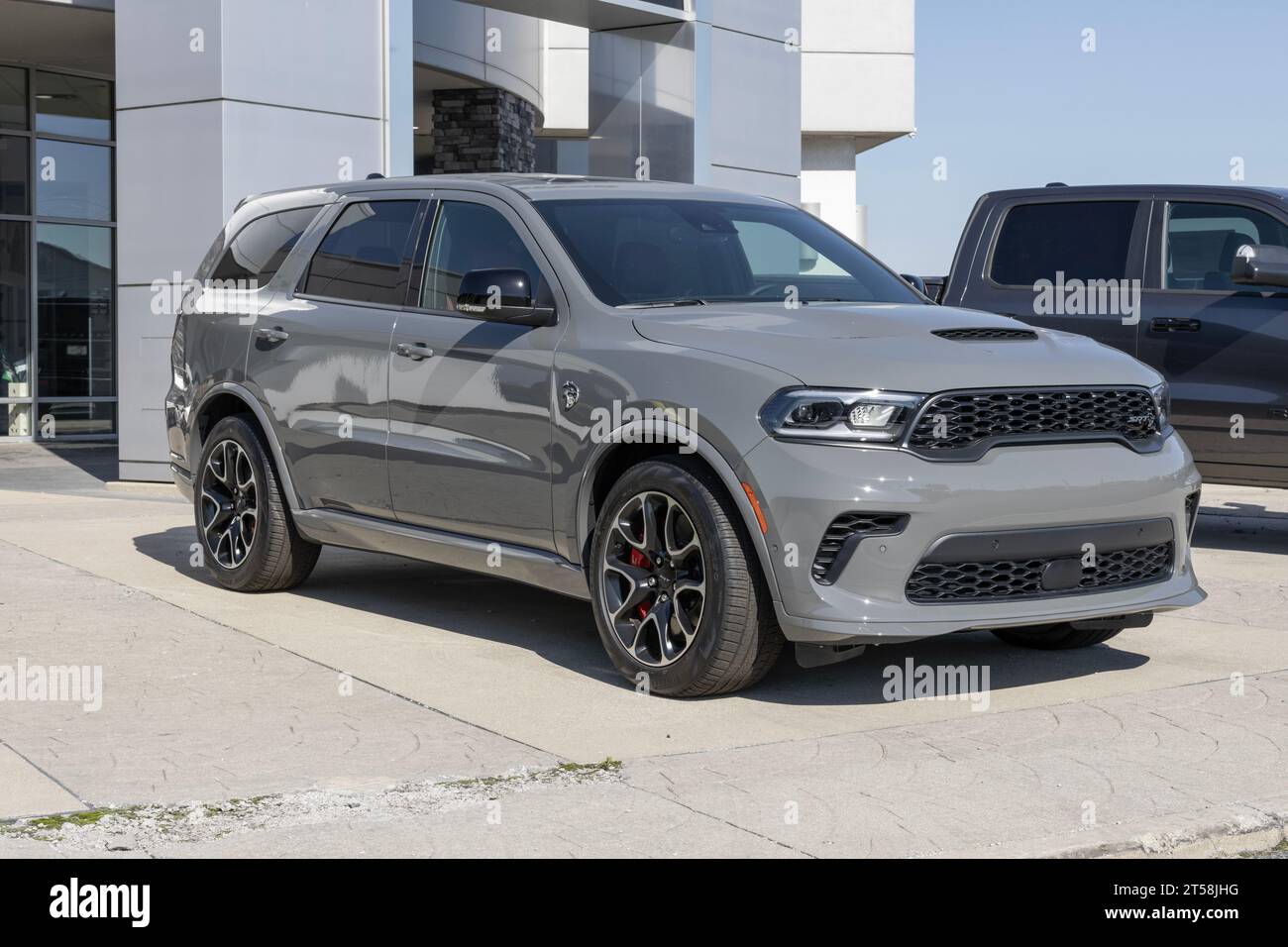 Kokomo - October 24, 2023: Dodge Durango SRT Hellcat display at a ...