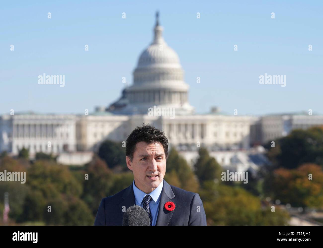 Canada Prime Minister Justin Trudeau holds a media availability at the ...