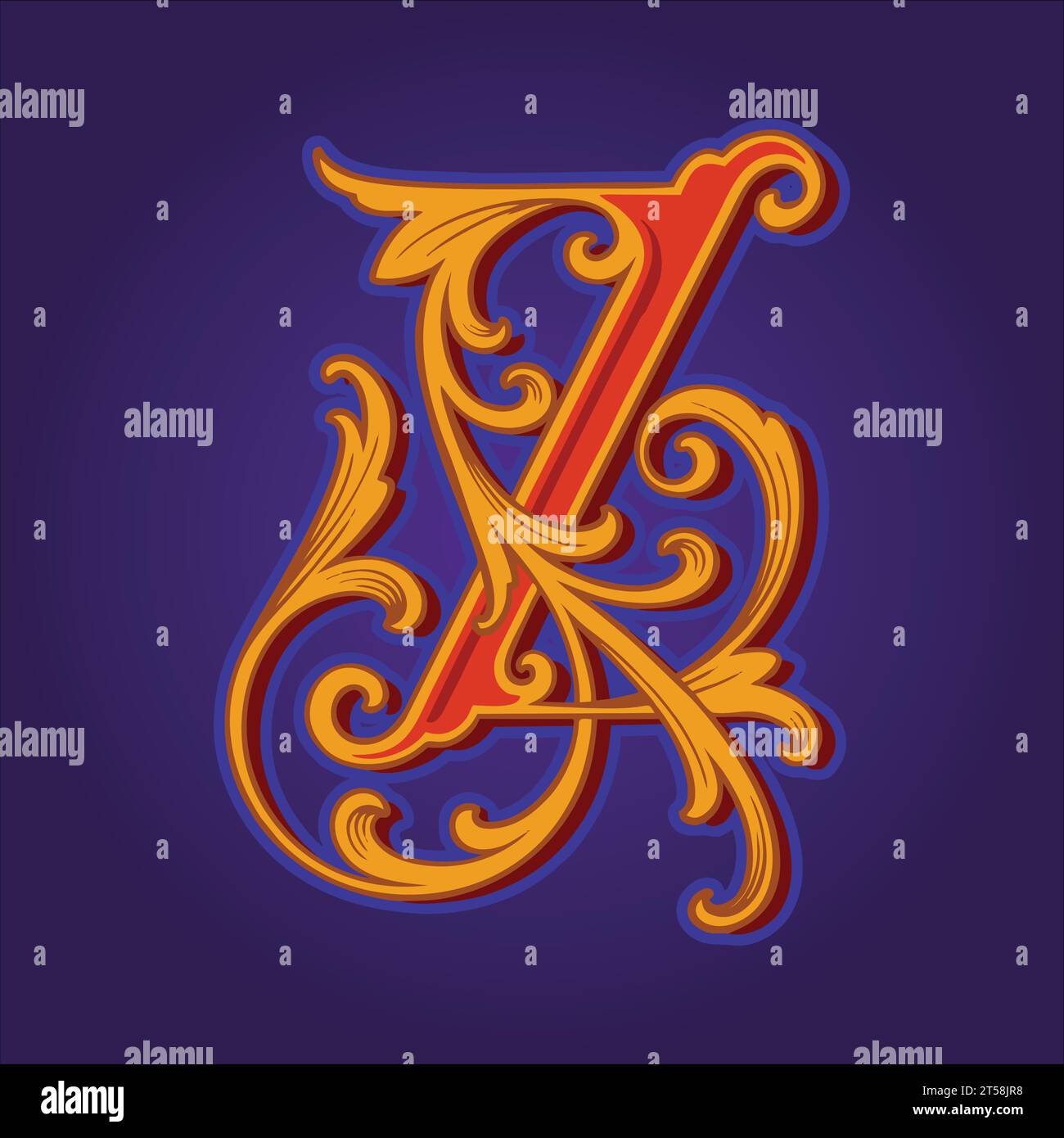 Classic flourish lettering Z monogram logo vector illustrations for ...