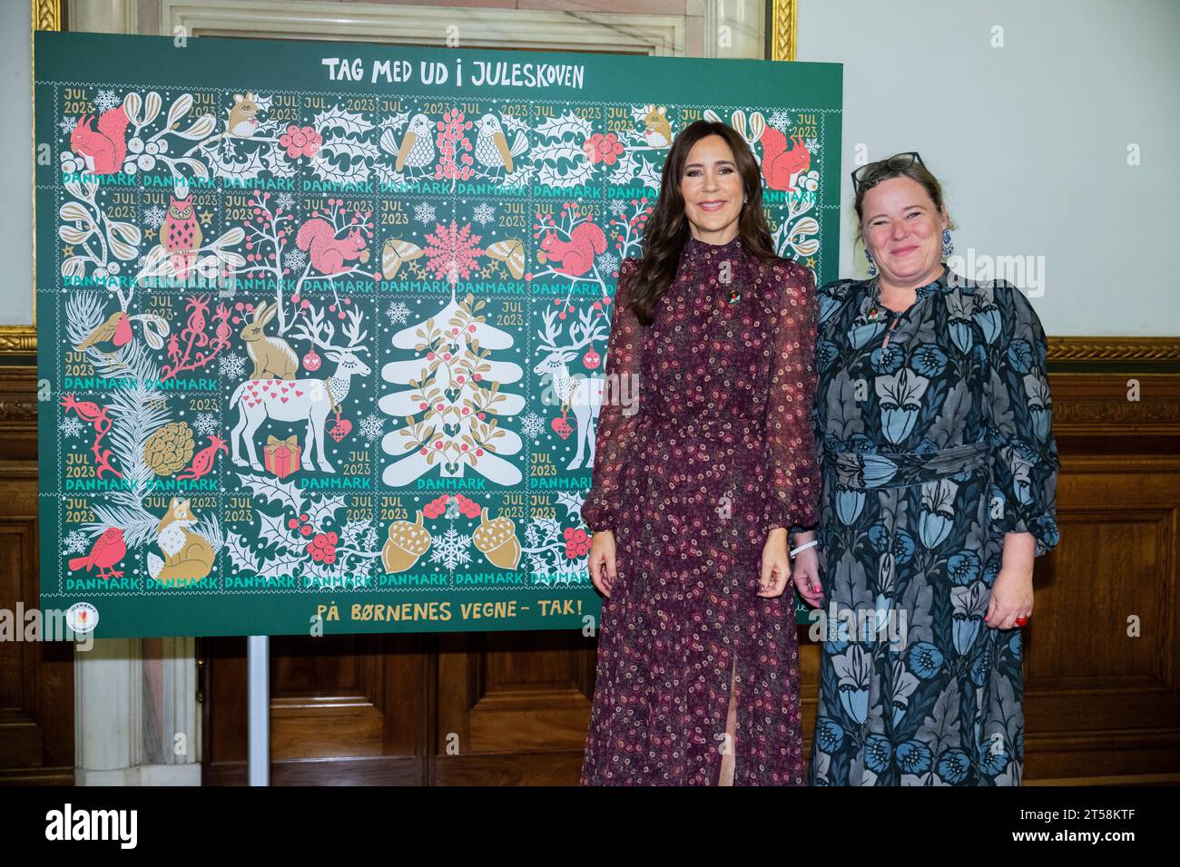 Denmarks Crown Princess Mary and Christmas stamp artist Lisa Grue ...