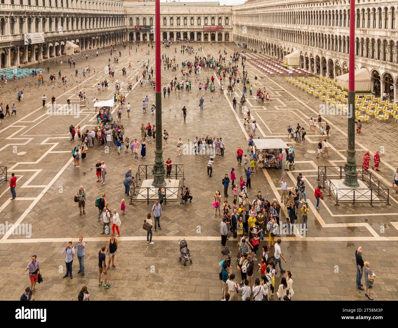 View of St. Mark's Square in Venice, Italy from the balcony of the ...