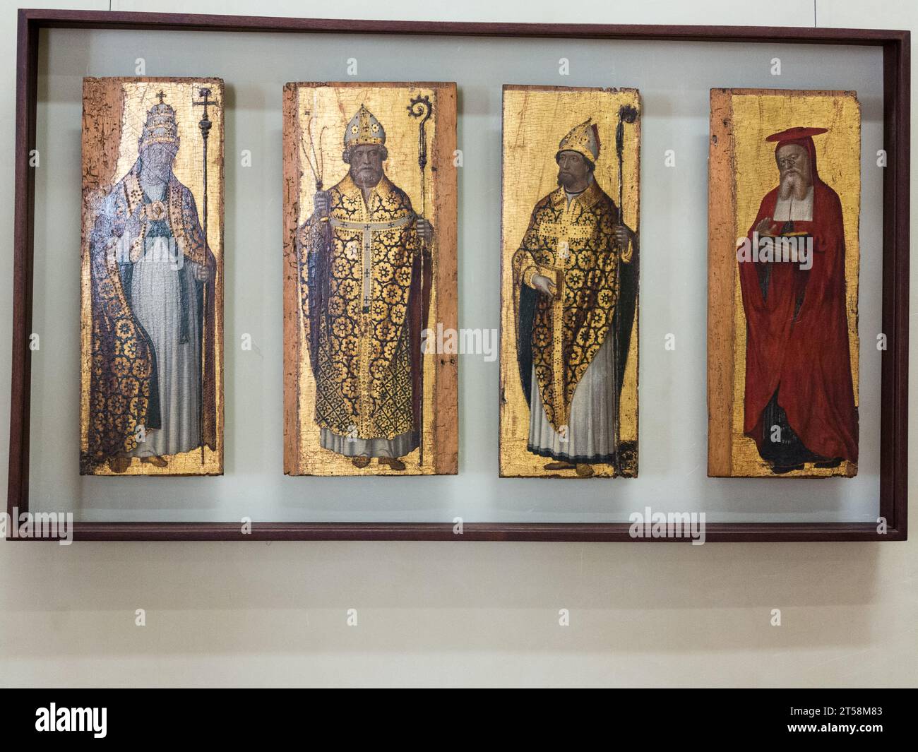 Ancient painting representing the pope and bishops in the Ca' d'Oro in ...