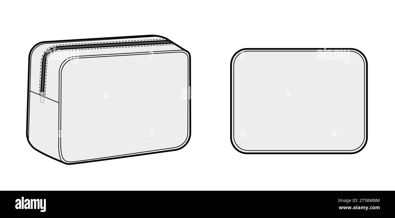 Cosmetic Box Bag silhouette bag. Fashion accessory technical ...