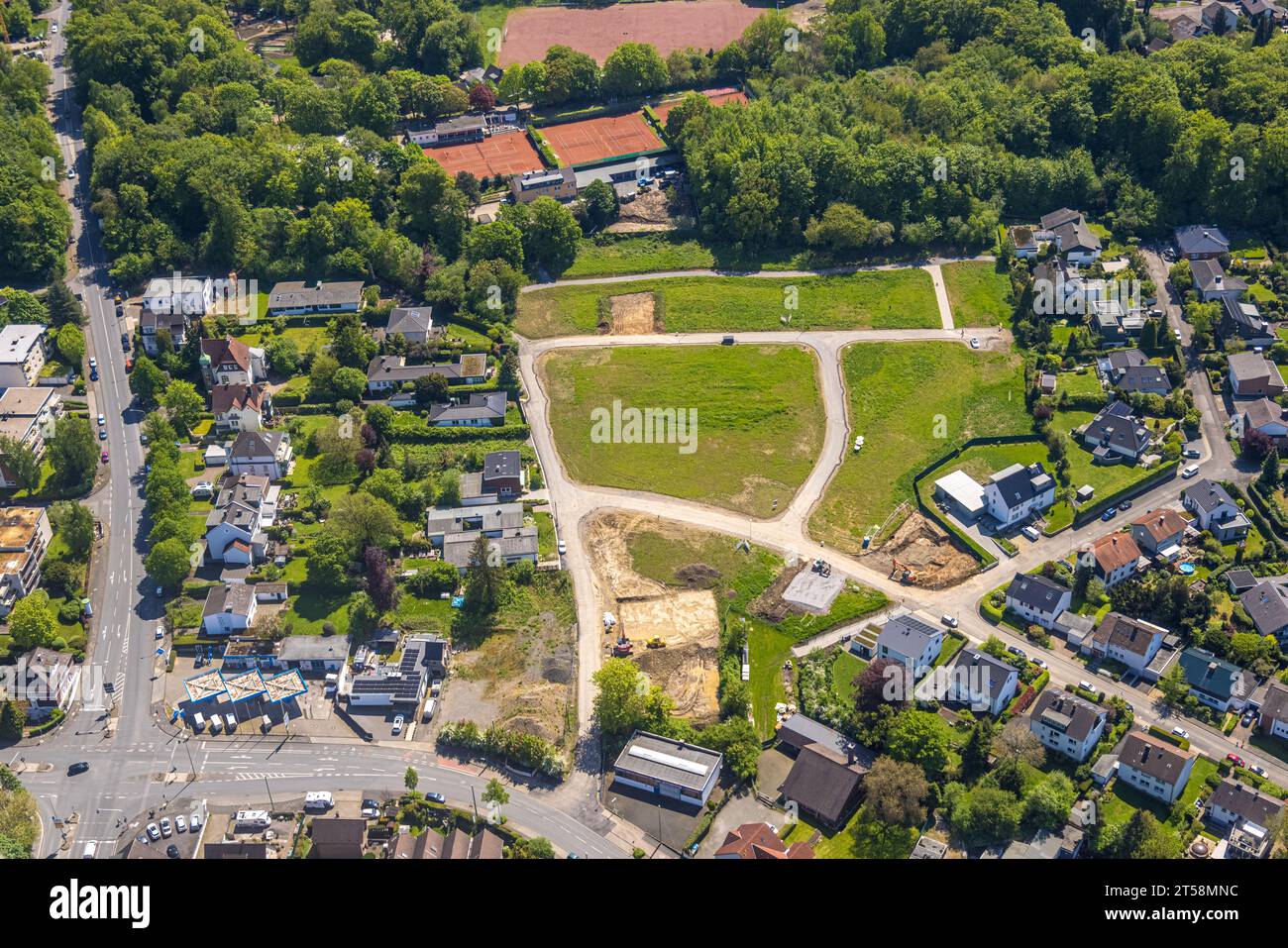 Construction site for residential development on the gehre hi-res stock ...
