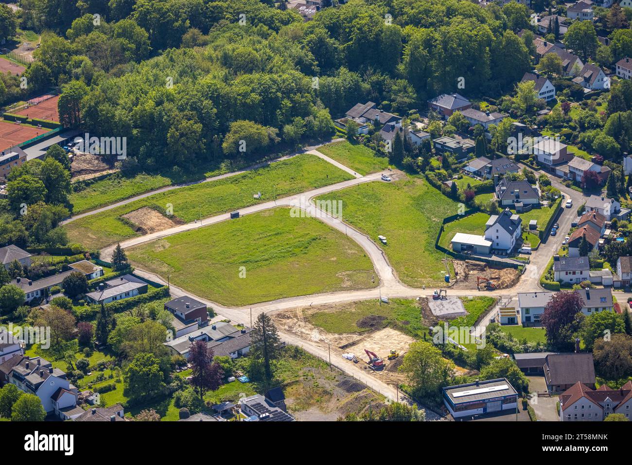 Construction site for residential development on the gehre hi-res stock ...