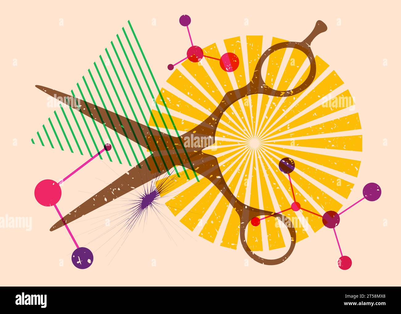 Scissor montage Stock Vector Images - Alamy