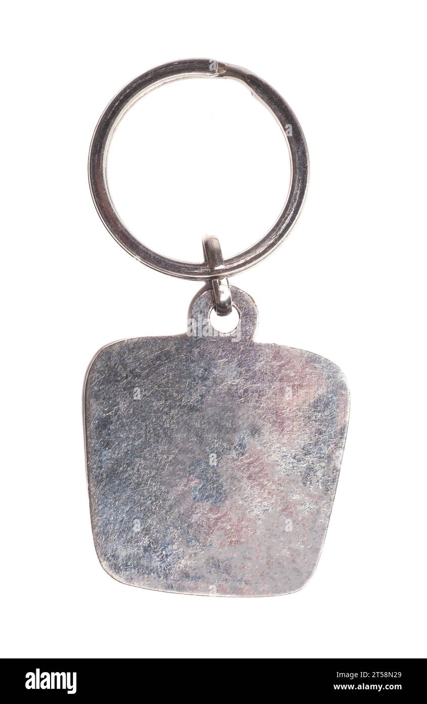 Blank keyring isolated on white background Stock Photo - Alamy
