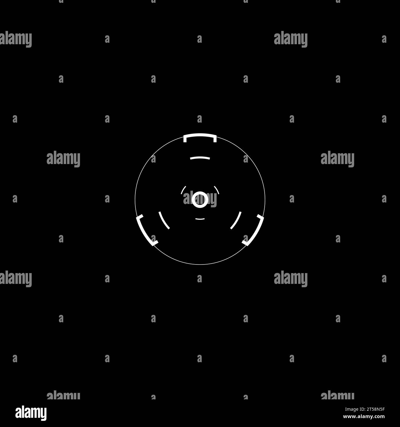 Cyberpunk style circle target. Futuristic GUI circle target, aim, HUD ...