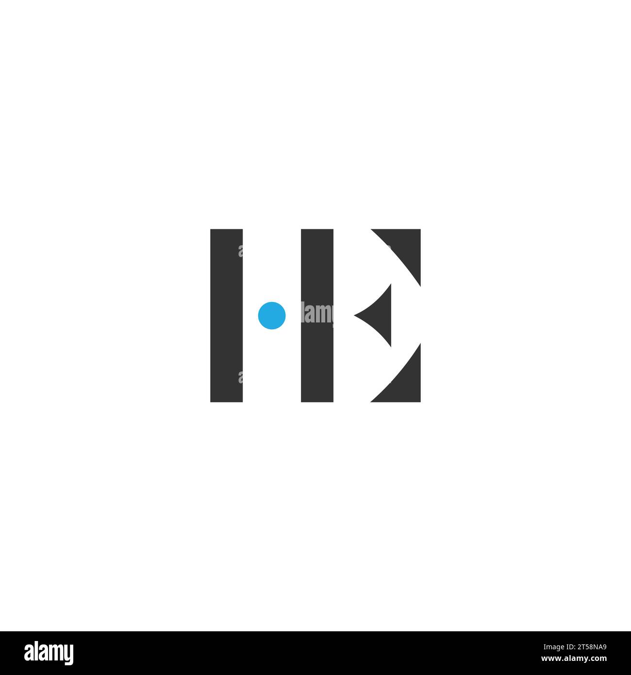 He letter type logo design template Royalty Free Vector Stock Vector ...