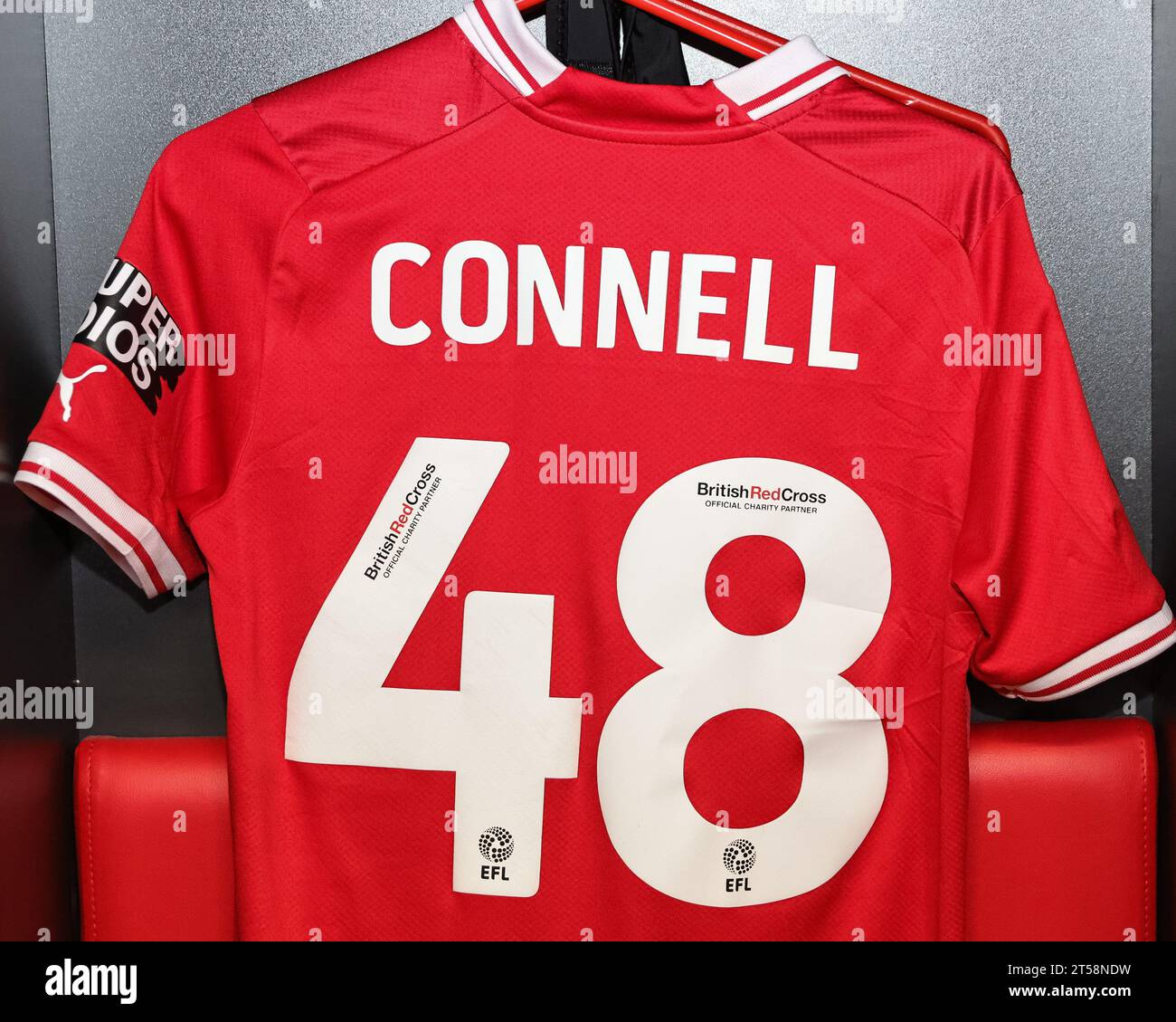 Barnsley, UK. 03rd Nov, 2023. Luca Connell #48 of Barnsley shirt in the ...