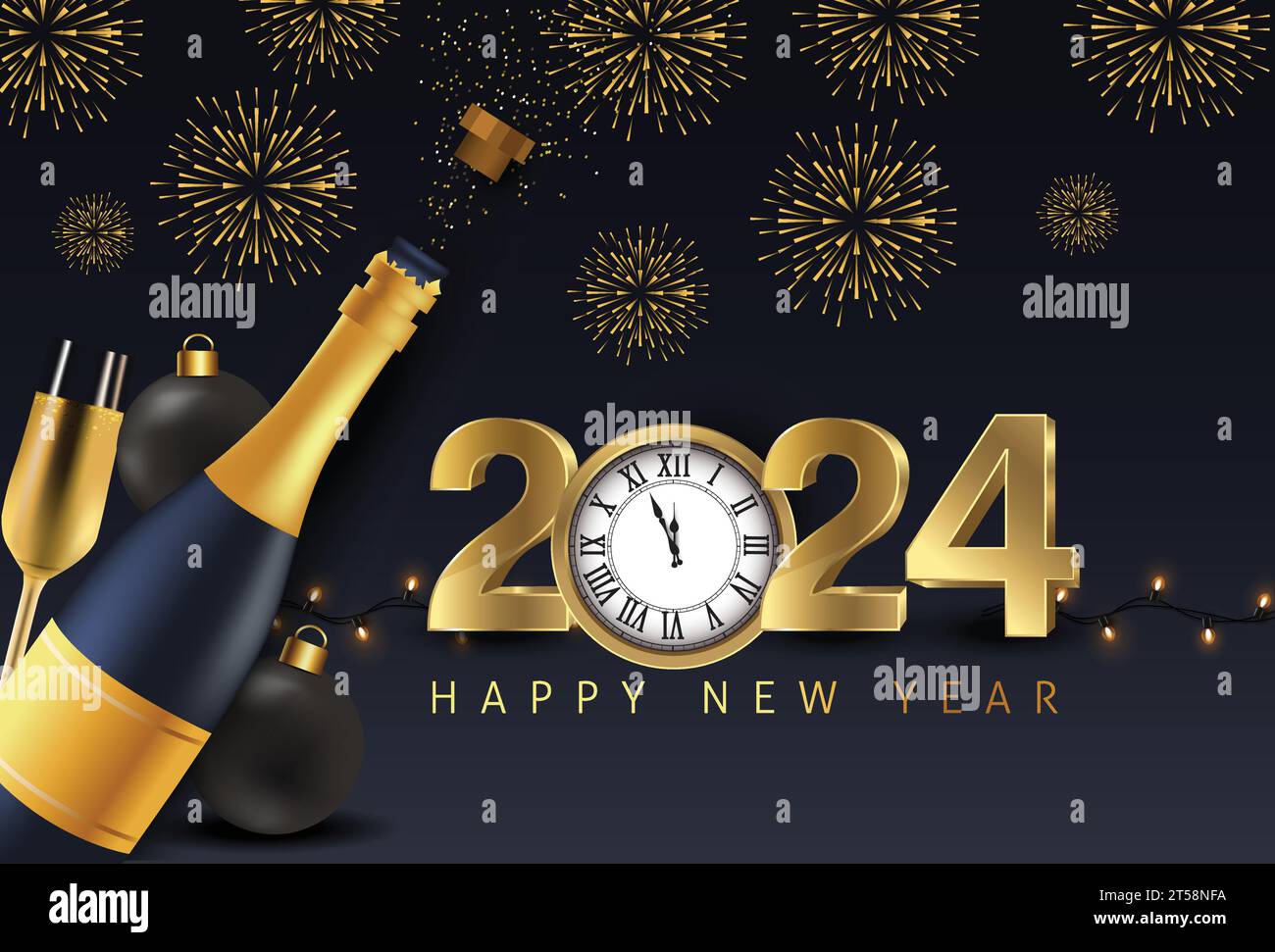 2024 gold Stock Vector Images - Alamy