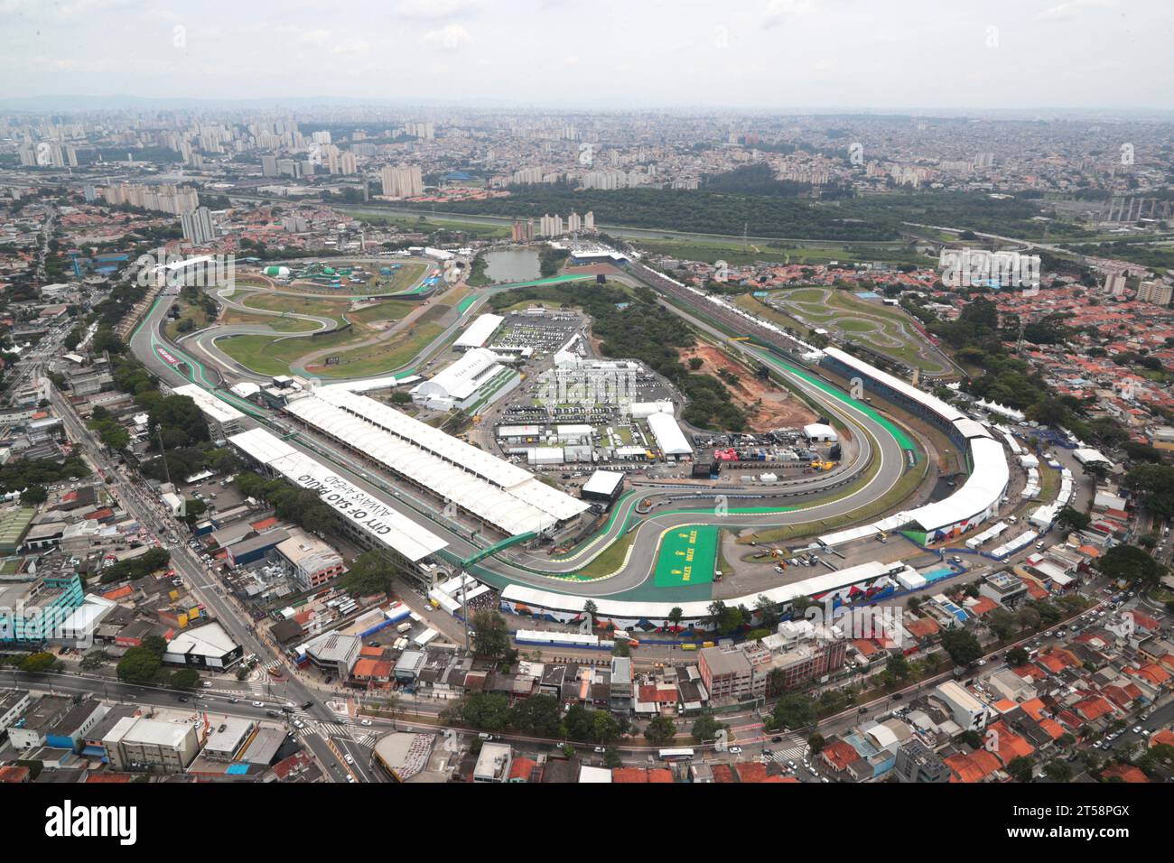 Sao Paulo, Brazil. 03rd Nov, 2023. An aerial view of the circuit. 03.11.2023. Formula 1 World ...