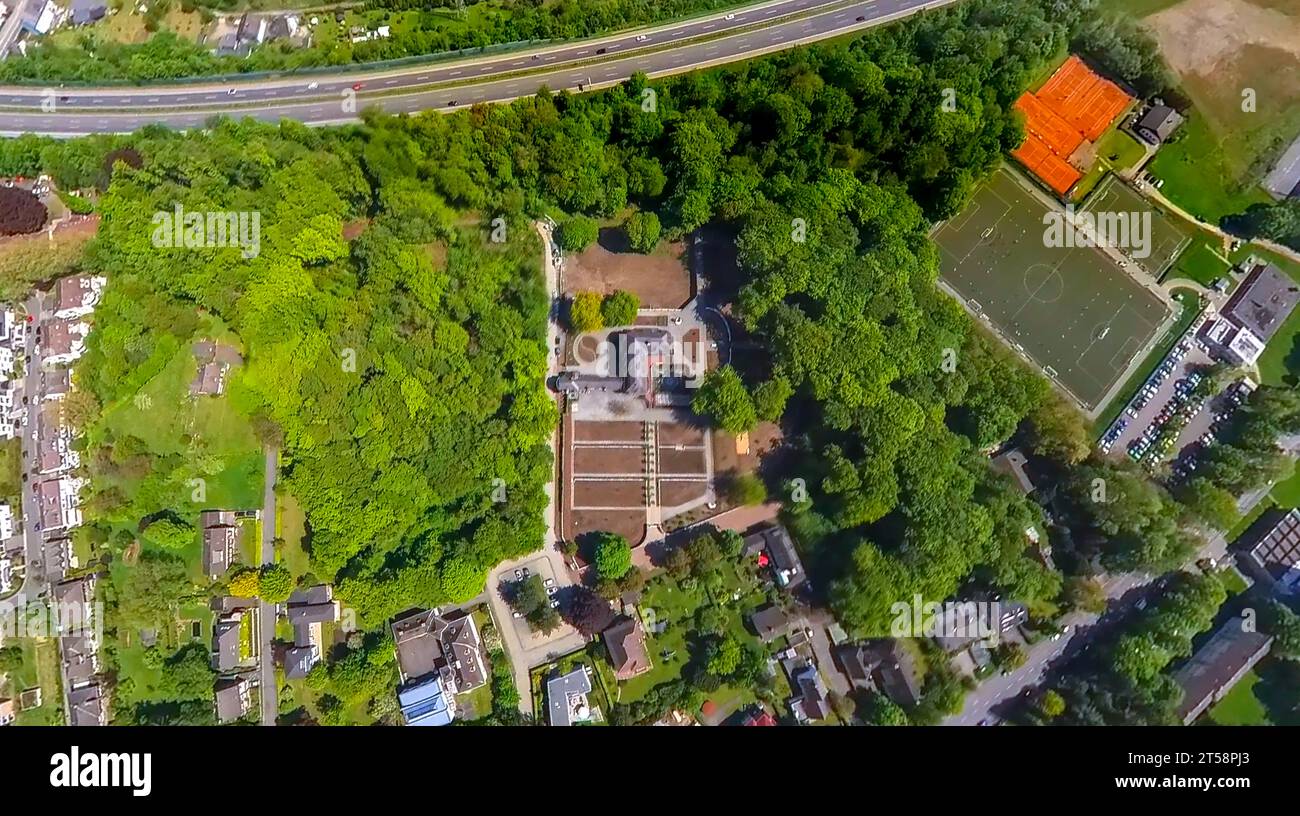 Aerial view, Hohenhof - Art Nouveau villa of the Osthaus Museum ...