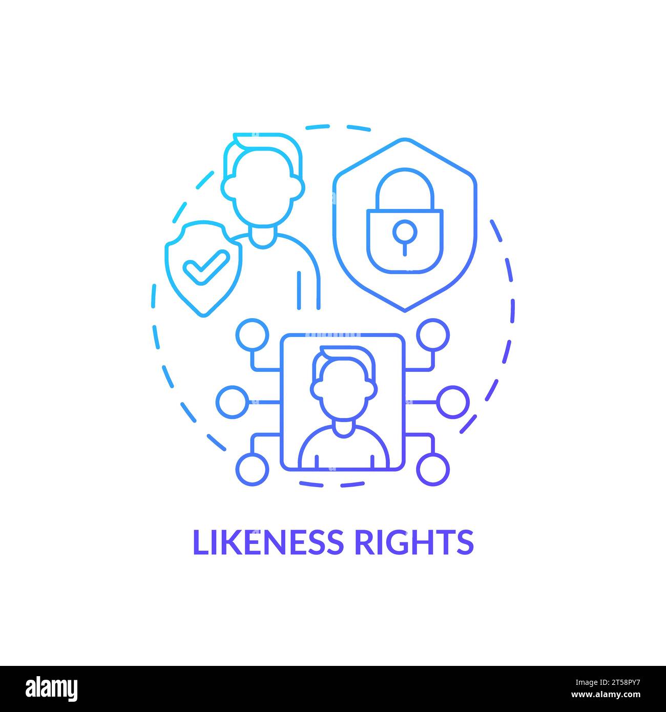 Thin line gradient icon likeness rights concept Stock Vector Image & Art - Alamy