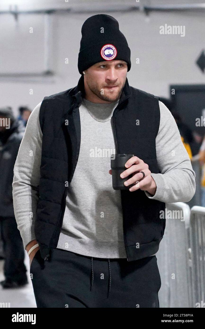 Pittsburgh Steelers linebacker T.J. Watt arrives for an NFL football ...