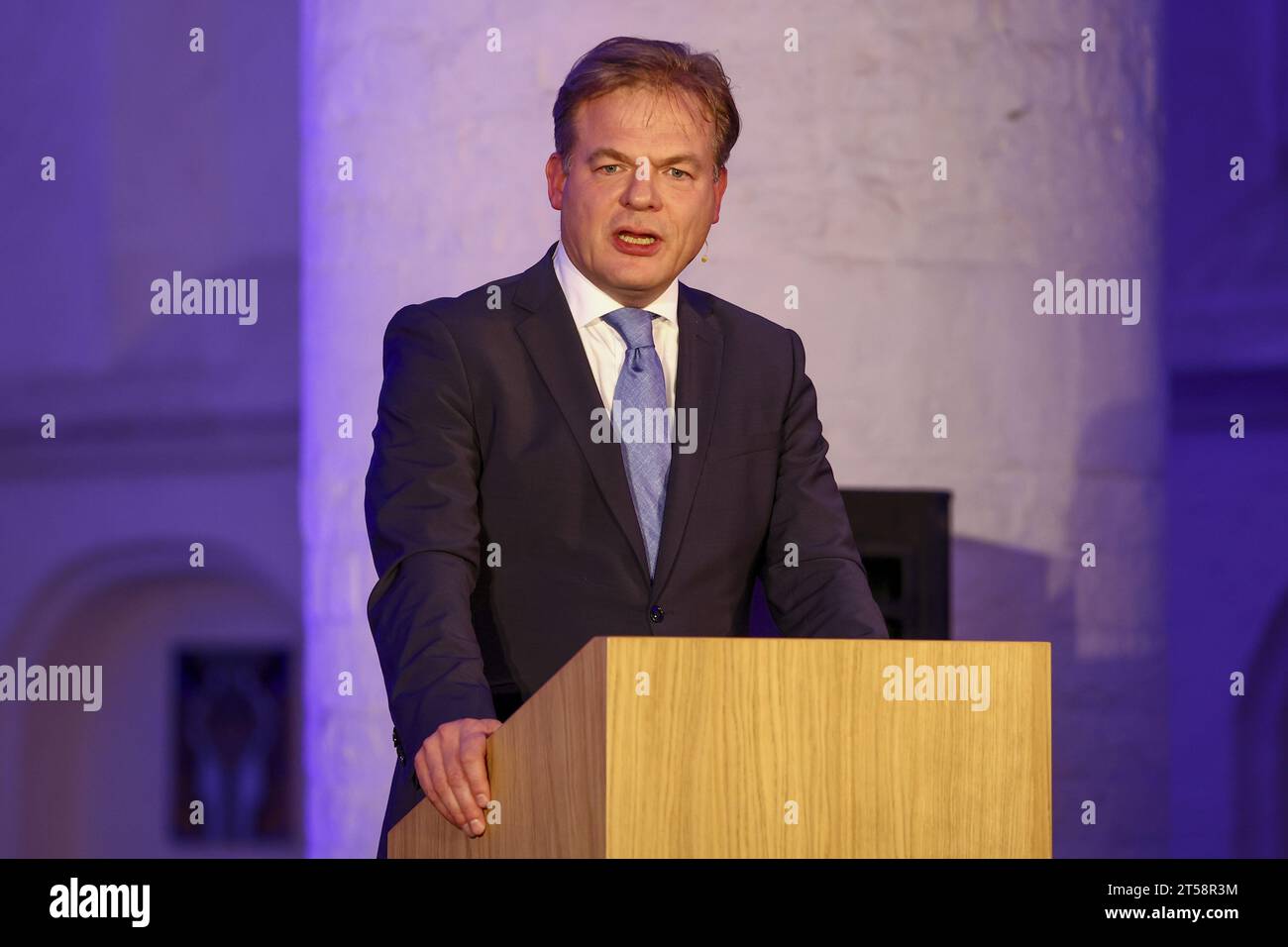 DEVENTER - NSC party leader Pieter Omtzigt gives a lecture in the ...