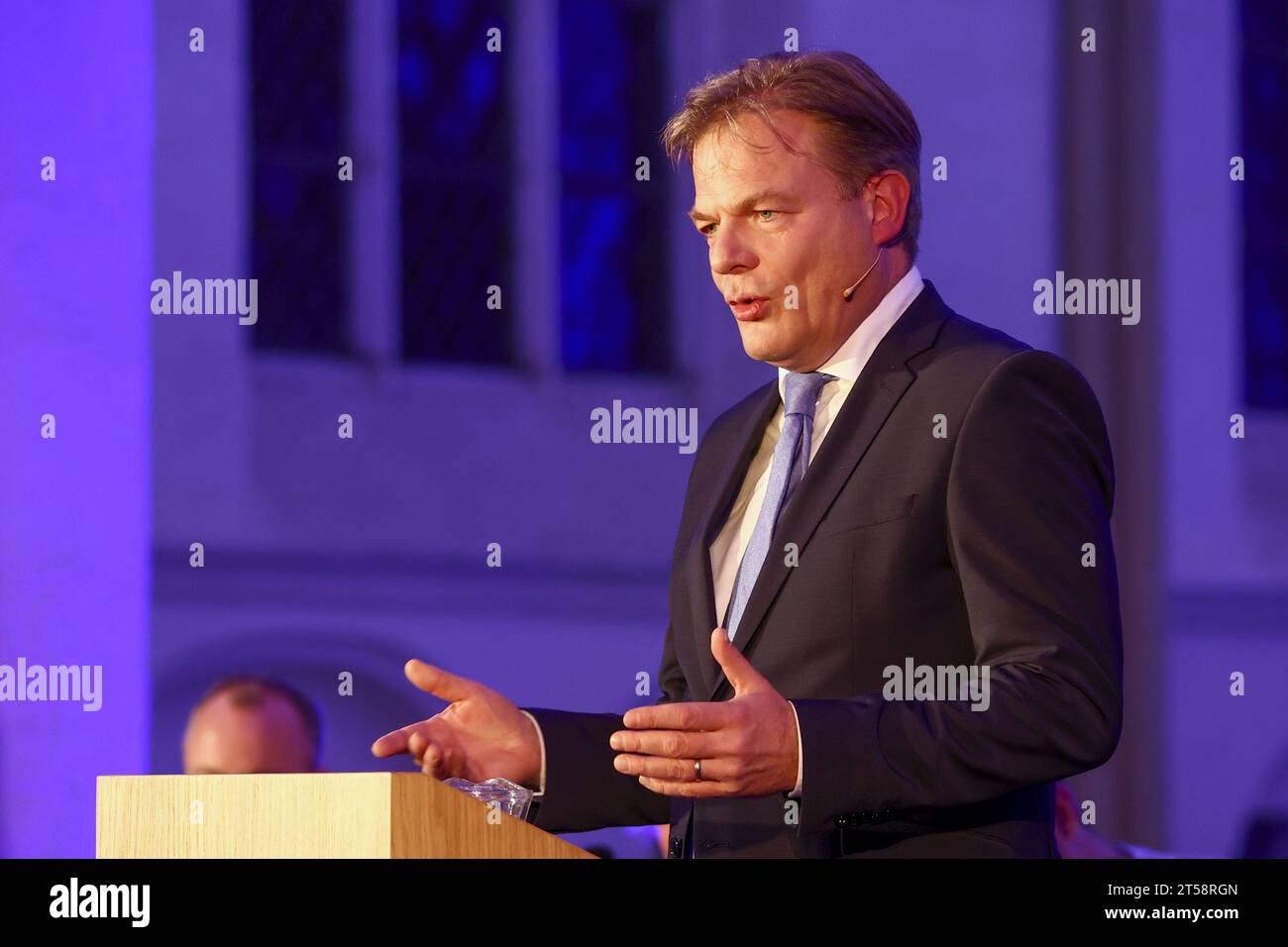 DEVENTER - NSC party leader Pieter Omtzigt gives a lecture in the ...