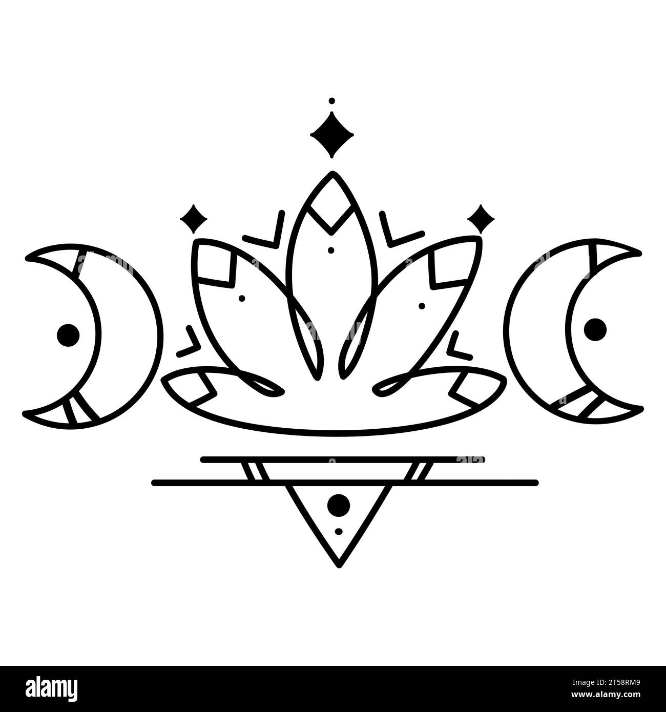 Alchemy occult icon outline hi-res stock photography and images - Alamy