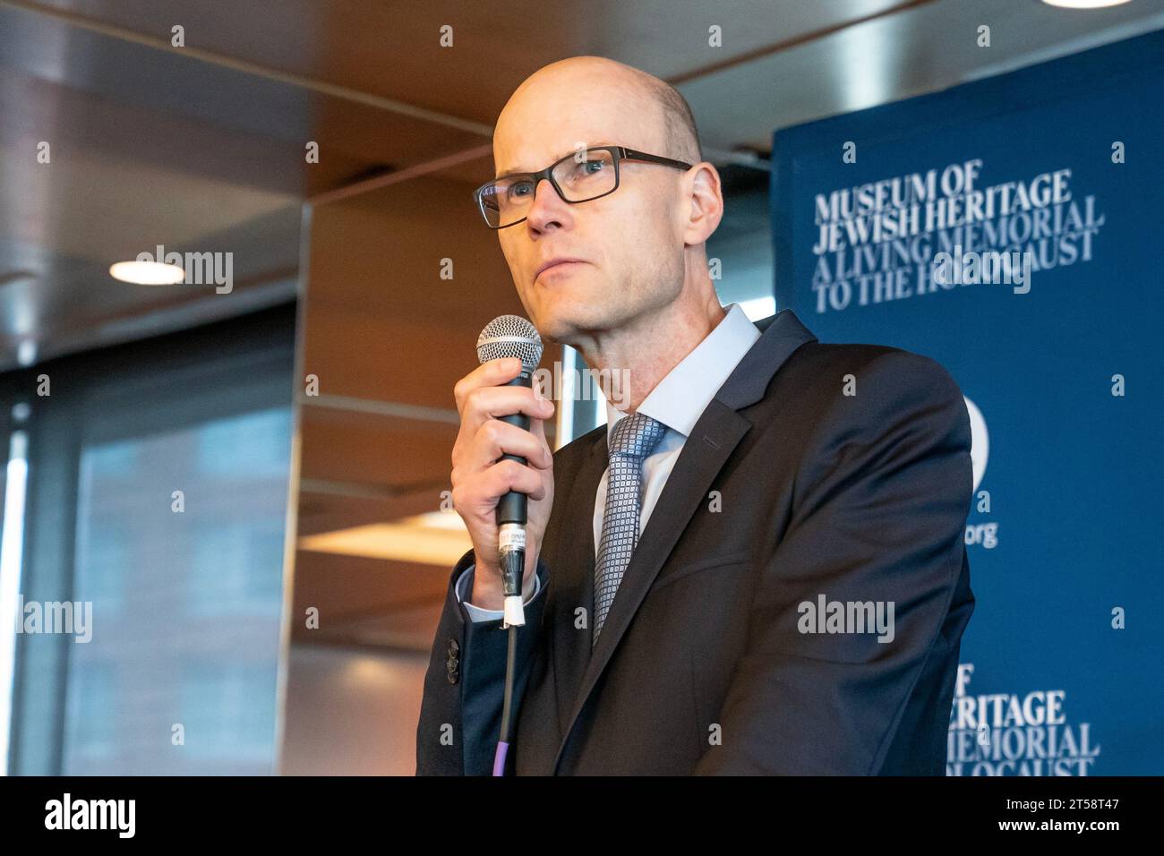 German Deputy Consul General Carsten Ruepke speaks during rally of 240 ...
