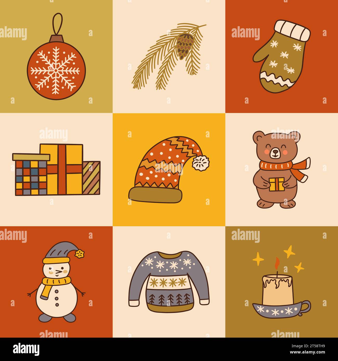 Pine sprig cone Stock Vector Images - Alamy