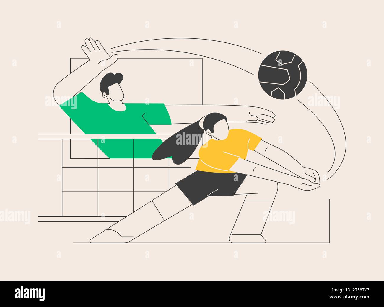Volleyball abstract concept vector illustration Stock Vector Image ...
