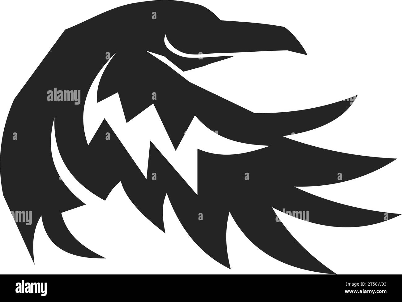 crow logo template Isolated. Brand Identity. Icon Abstract Vector ...
