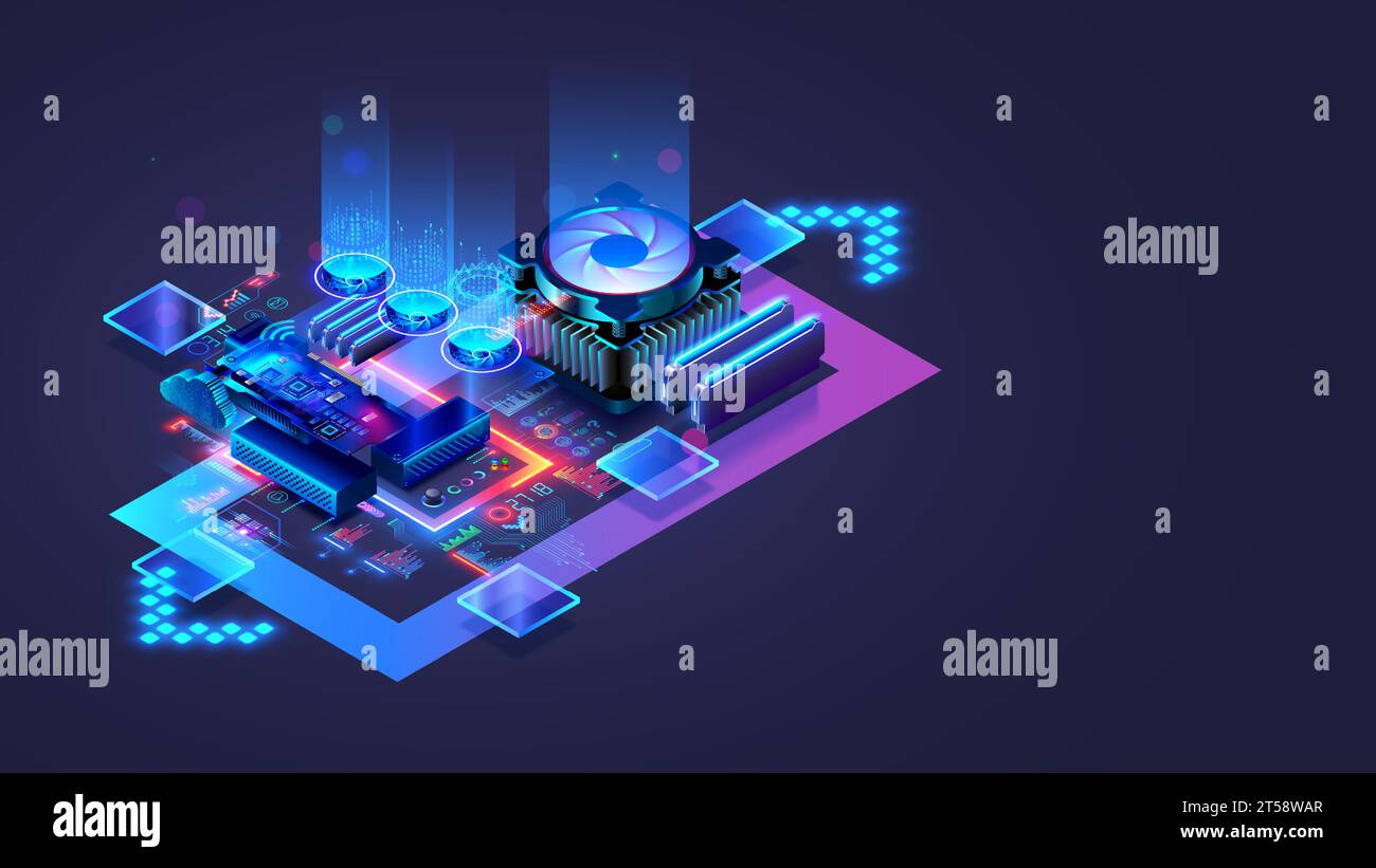 Printed circuit board electrical components Stock Vector Images - Alamy