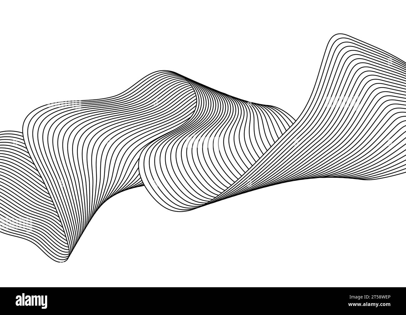pattern of smooth wavy lines. Design for packaging design, music ...